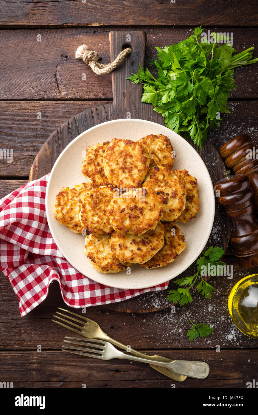Cutlets meat chicken fry pan hi-res stock photography and images - Alamy