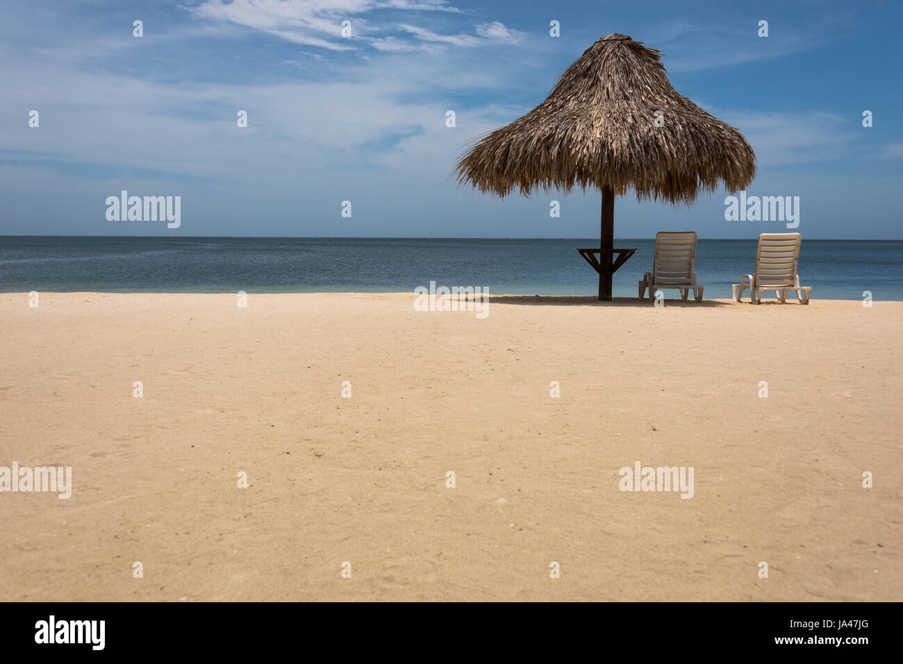 Tropical Beach Vacation Setting Stock Photo - Alamy