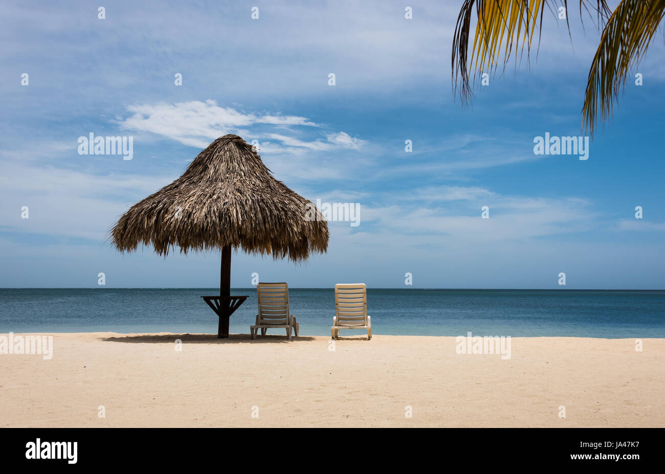 Tropical Beach Vacation Setting Stock Photo - Alamy