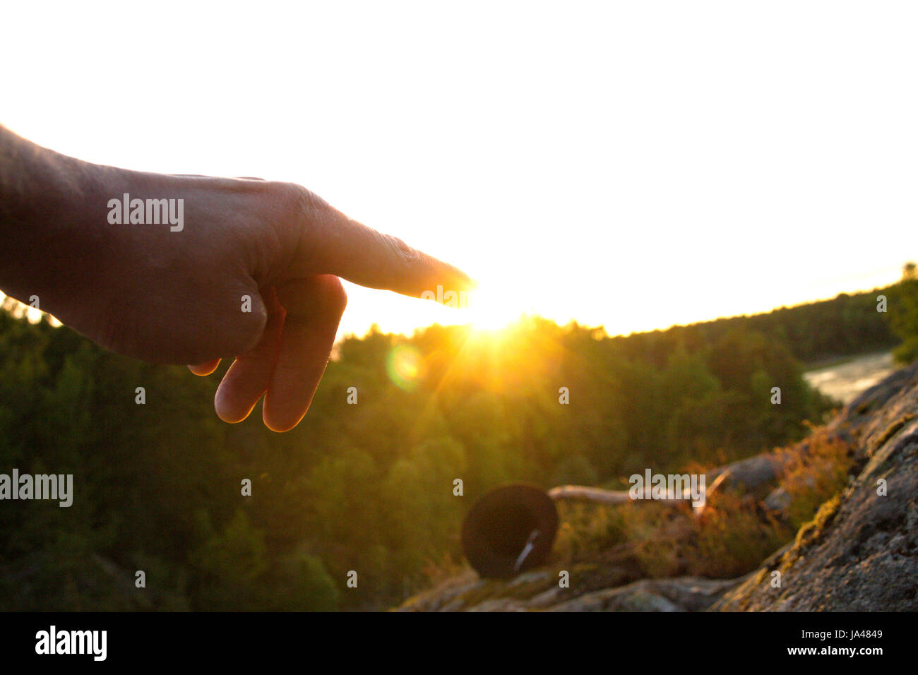 Wind direction finger hi-res stock photography and images - Alamy