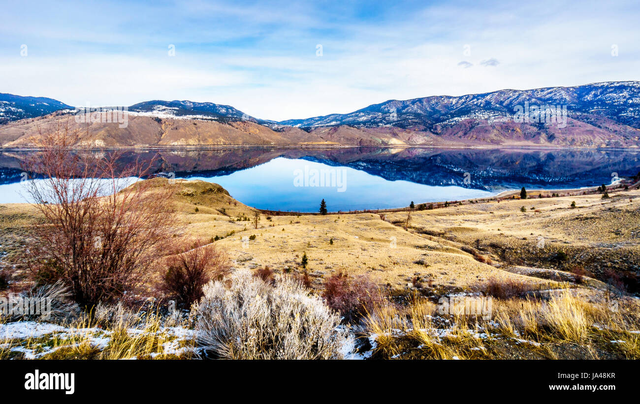 Kamloops Lake in BC, Canada, is a very wide portion of the Thompson ...