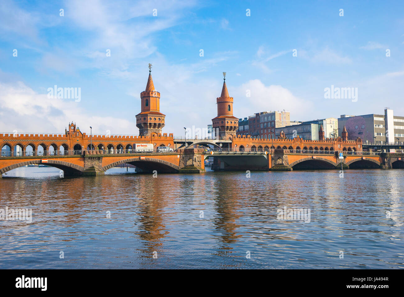 The Oberbaum Bridge in Berlin city, Germany Stock Photo - Alamy