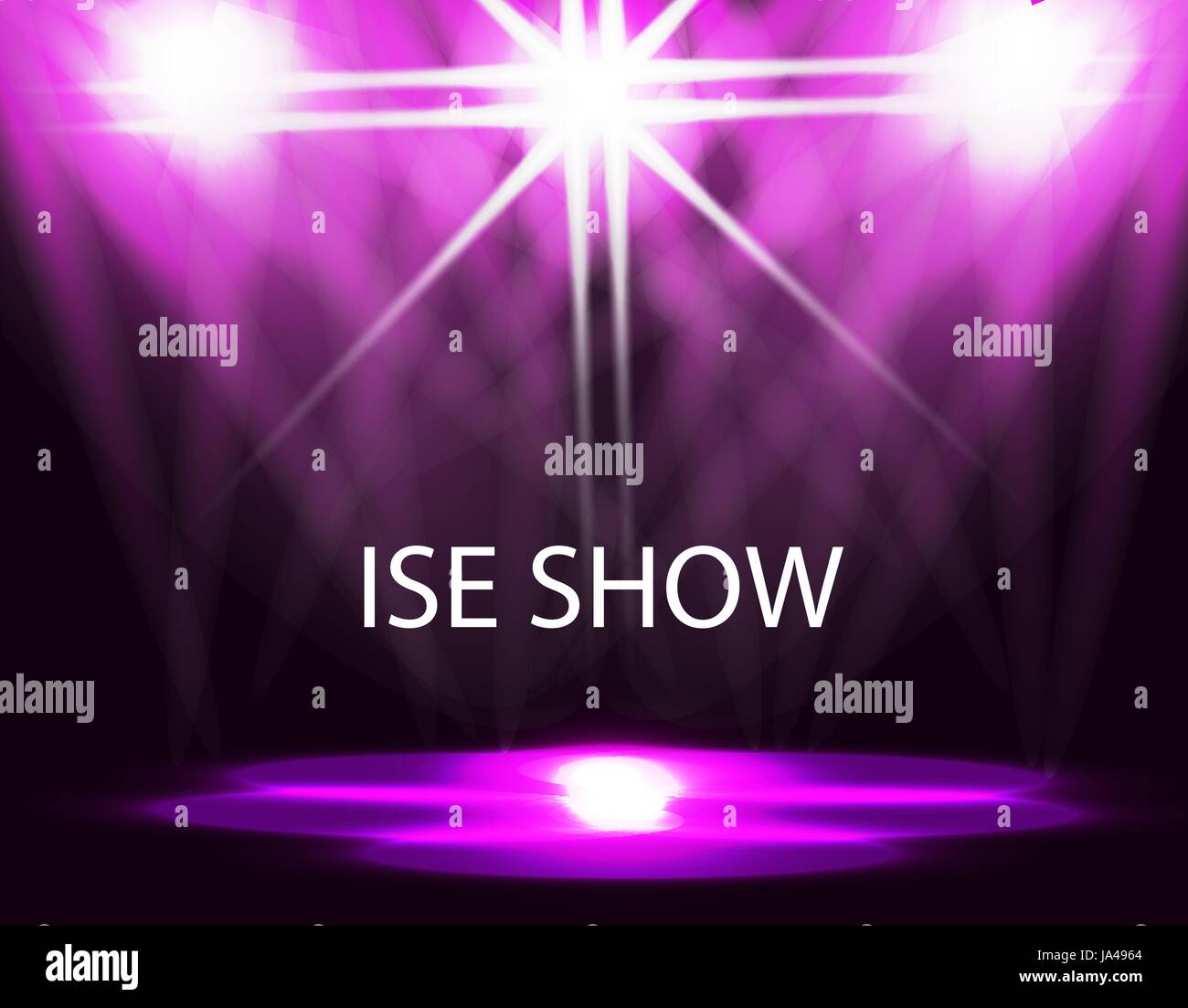 Lighting of the ice rink, catwalk, stage lights. Inscription ice show ...
