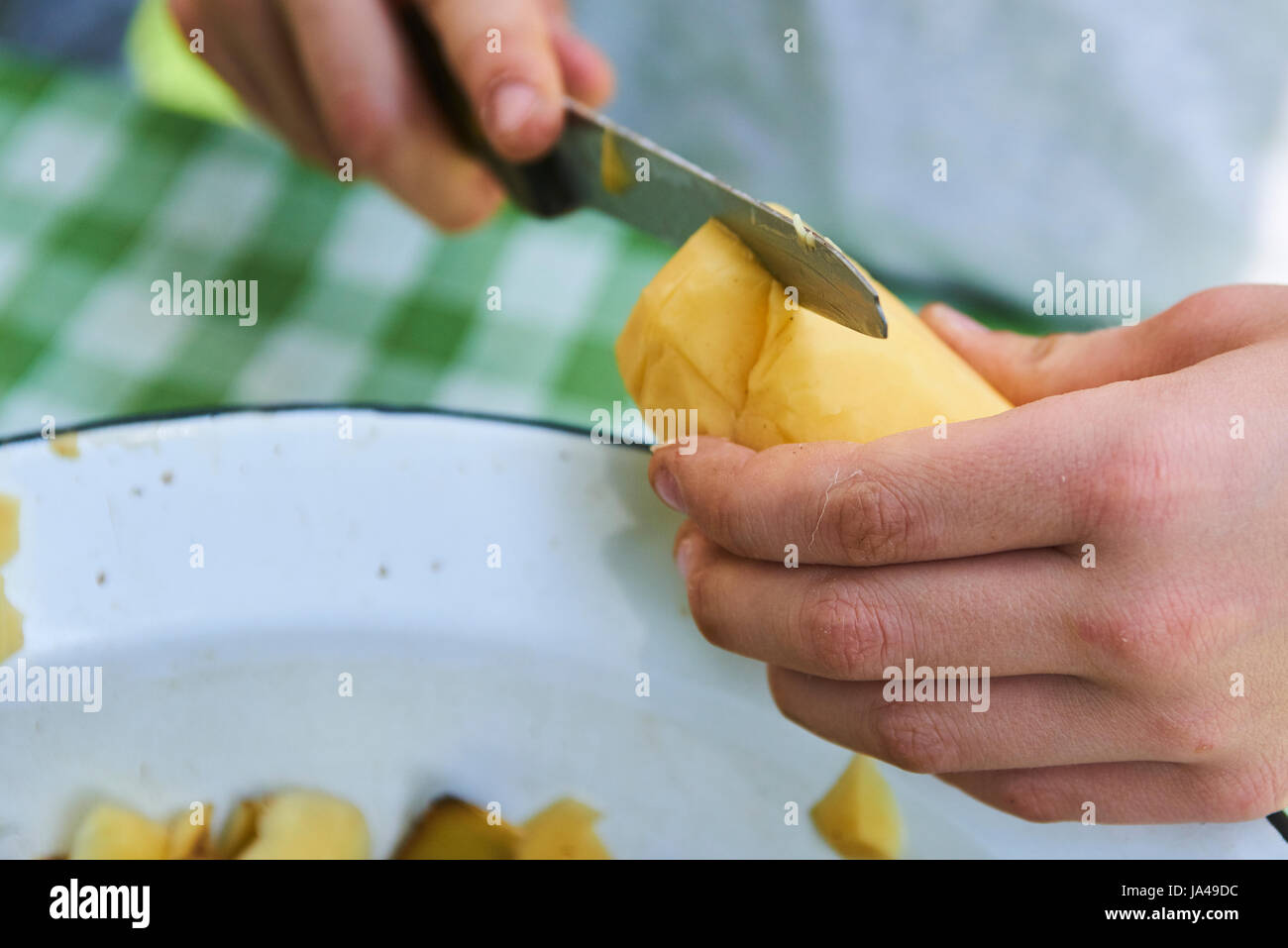 Peeling potato knife hi-res stock photography and images - Alamy
