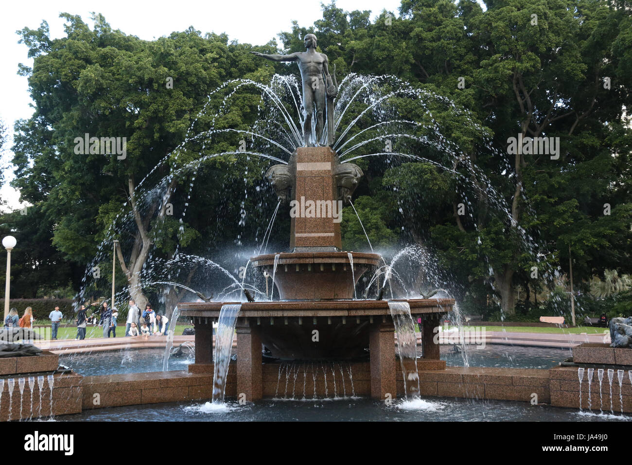 Archibald Fountain, Hyde Park North in Sydney, Australia Stock Photo ...