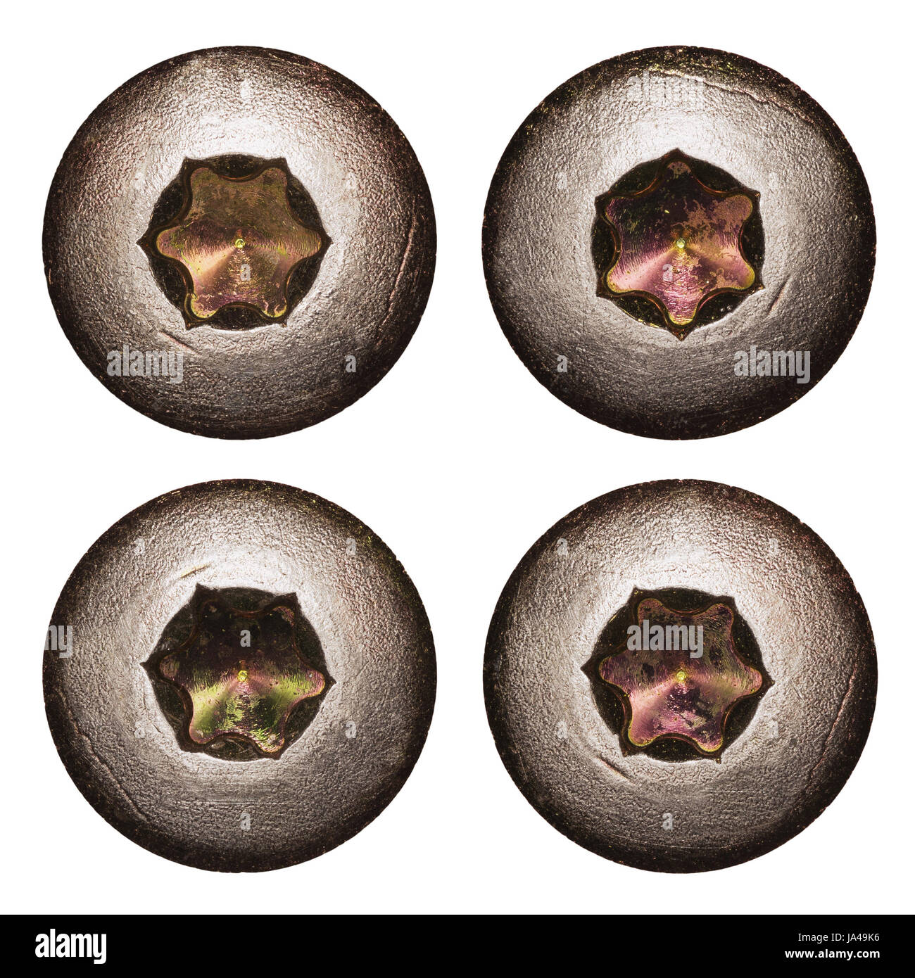 Screw heads isolated on white Stock Photo - Alamy