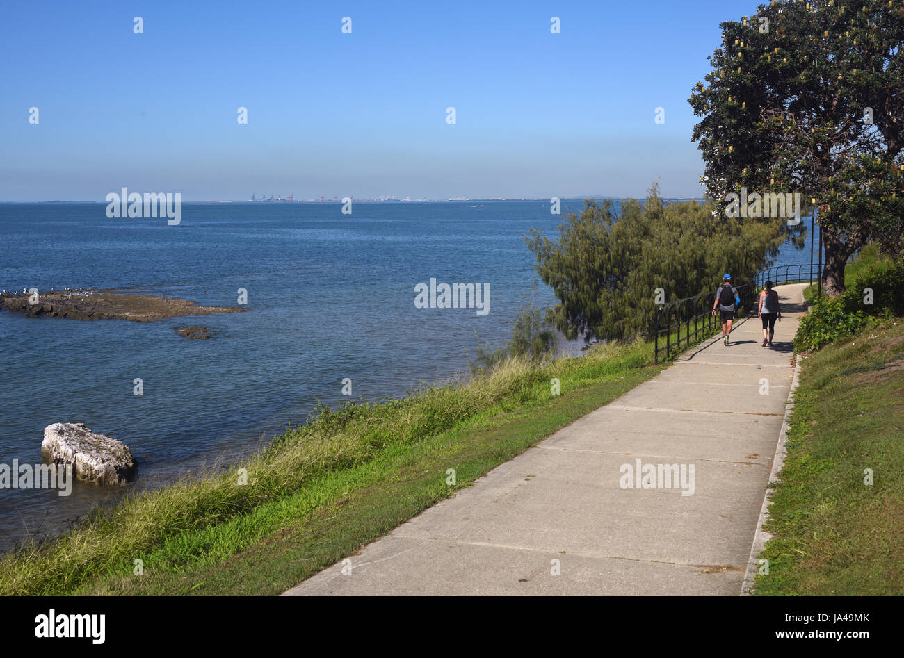 Woody Point, Redcliffe, Australia: Pathway along shores of Moreton Bay ...