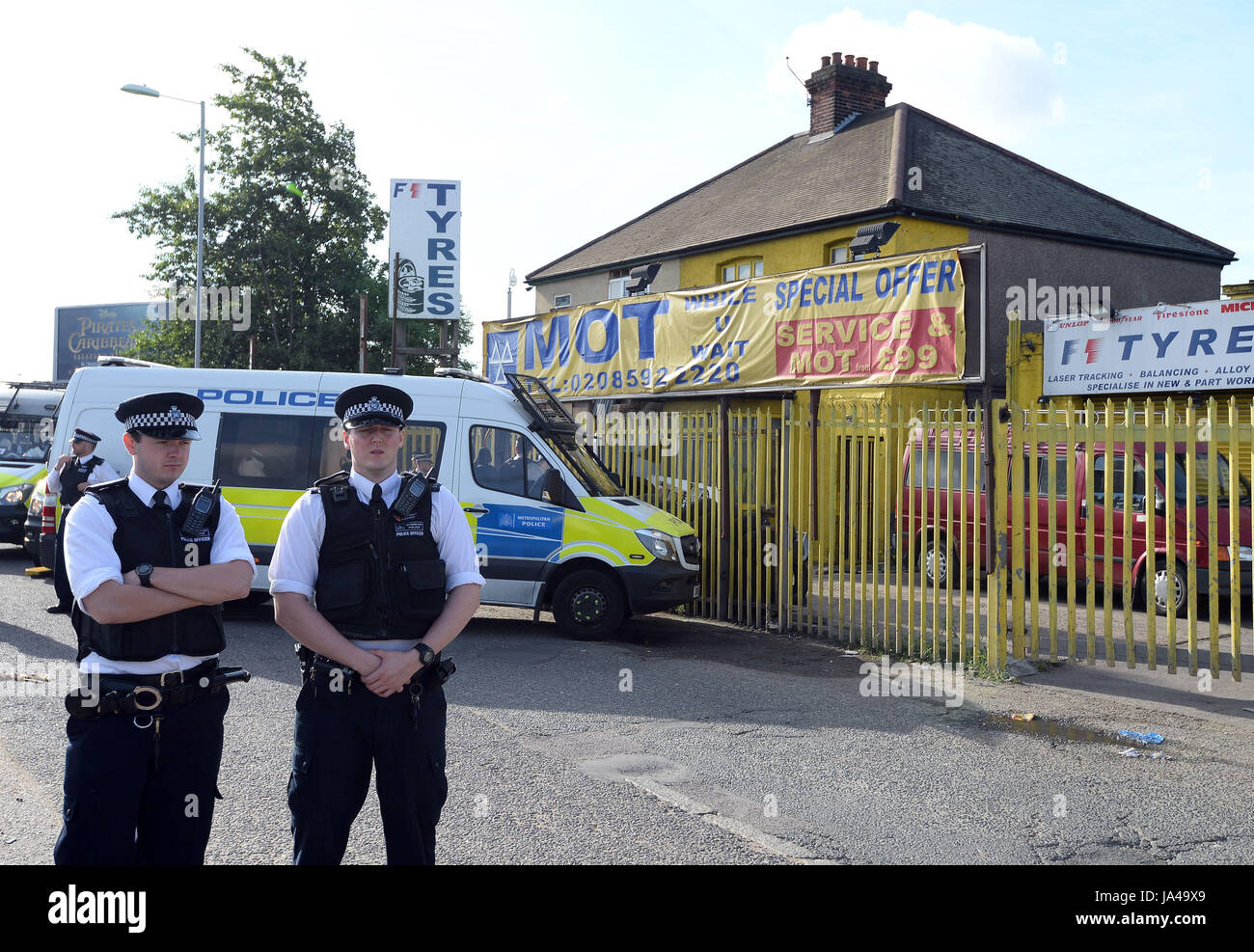 Police activity on Ripple Road in east London, where officers have ...