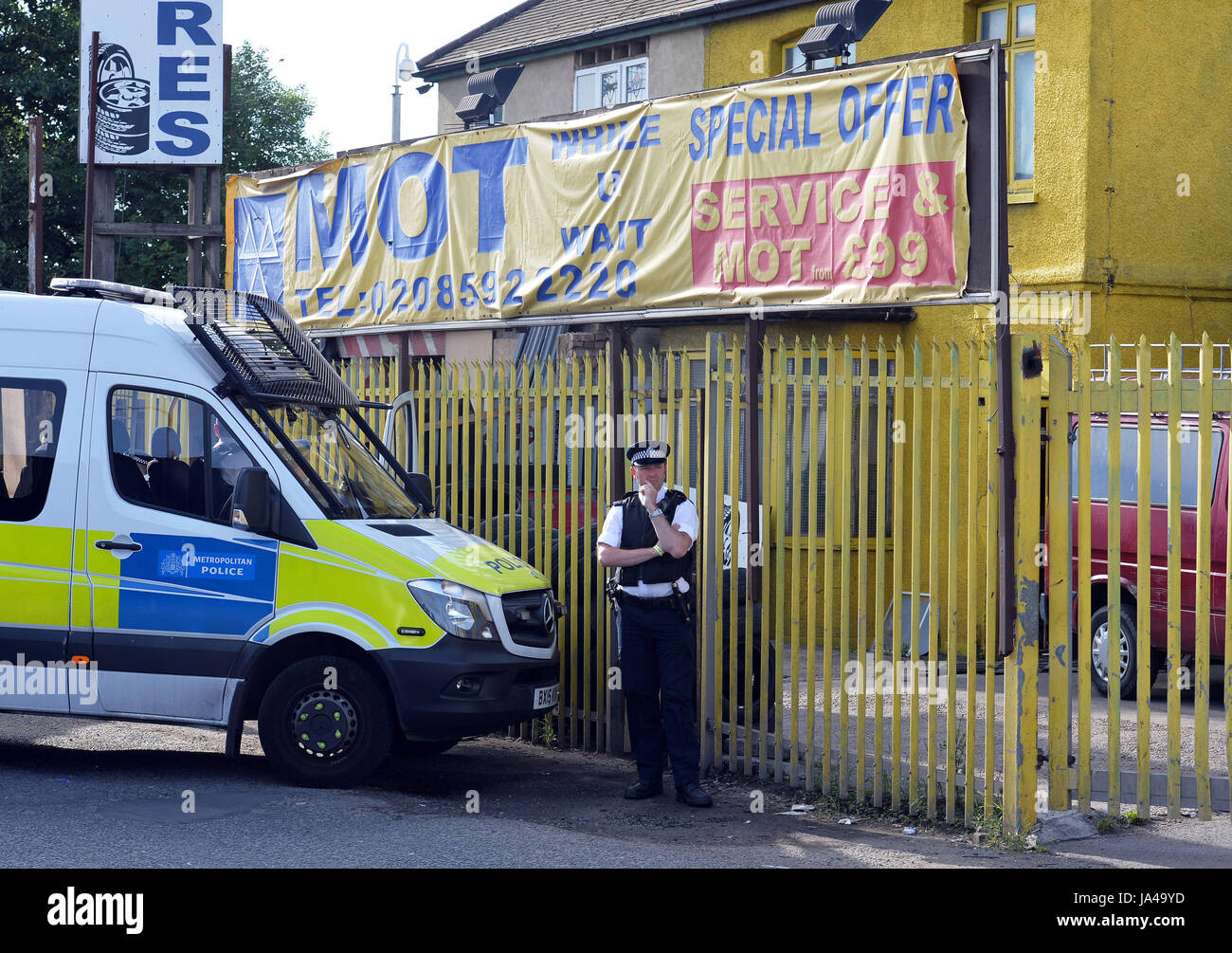 Police activity on Ripple Road in east London, where officers have ...