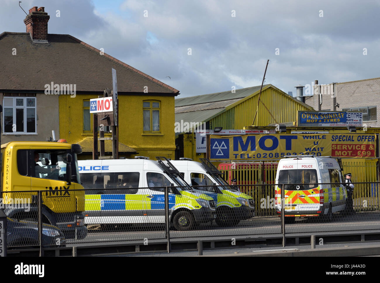 Police activity on Ripple Road in east London, where officers have ...
