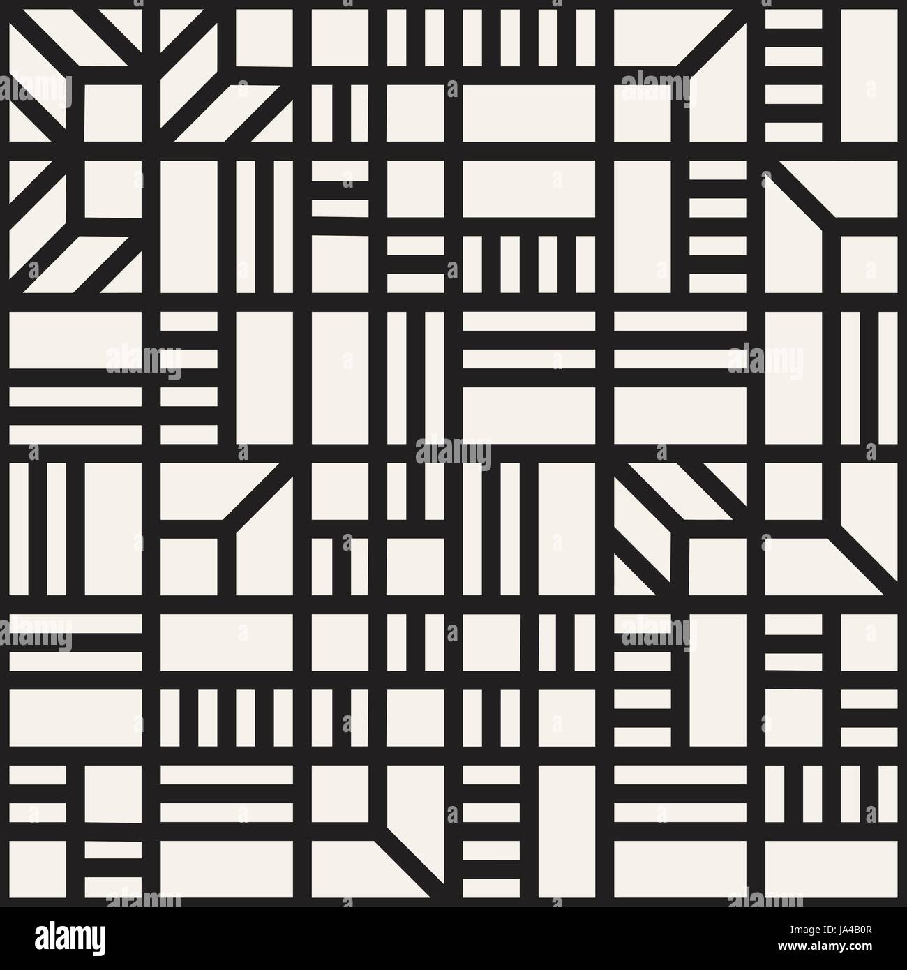 Vector seamless pattern. Mesh repeating texture. Linear grid with chaotic shapes. Stylish ...