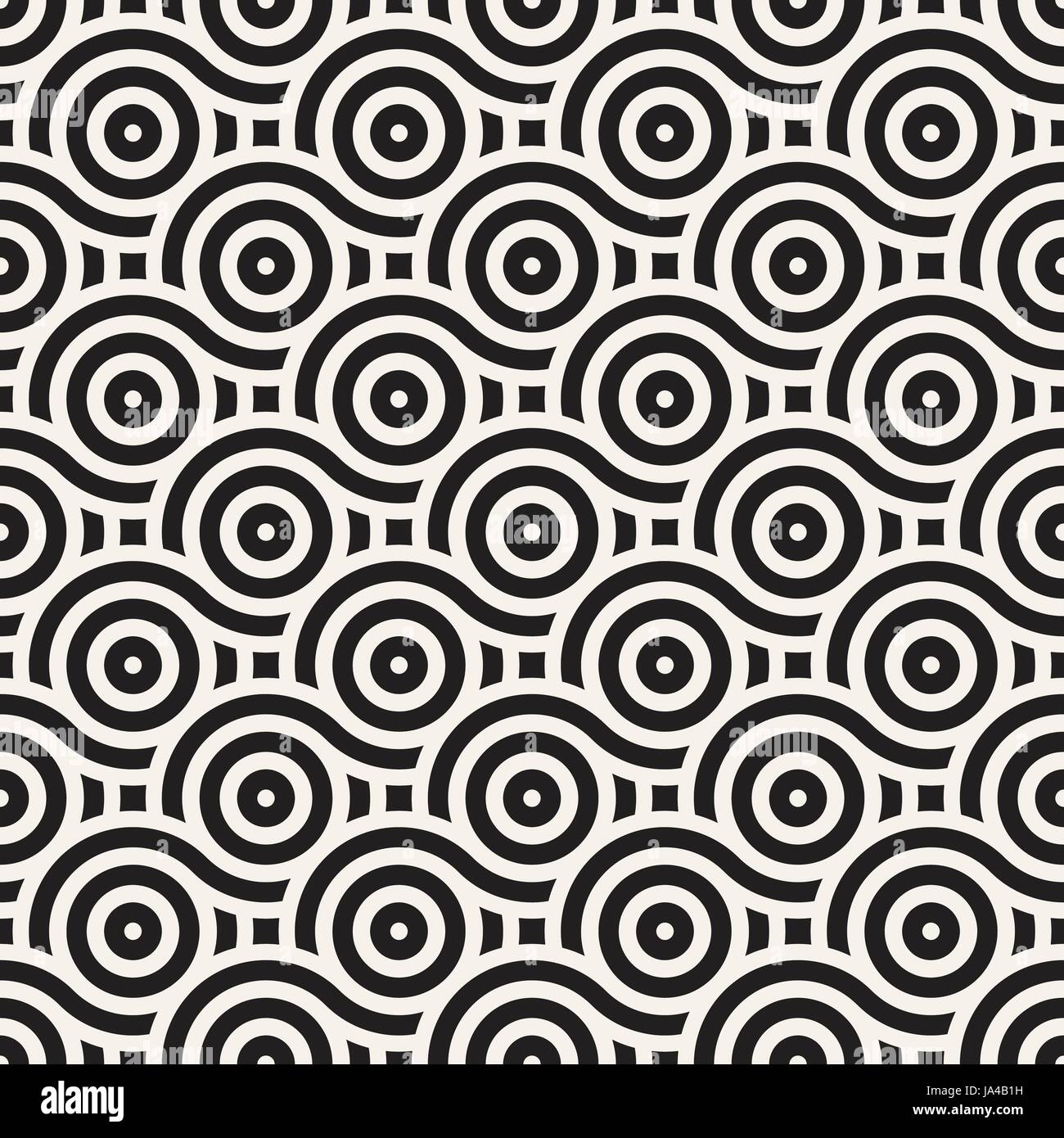 Vector seamless geometric pattern composed with circles and lines ...
