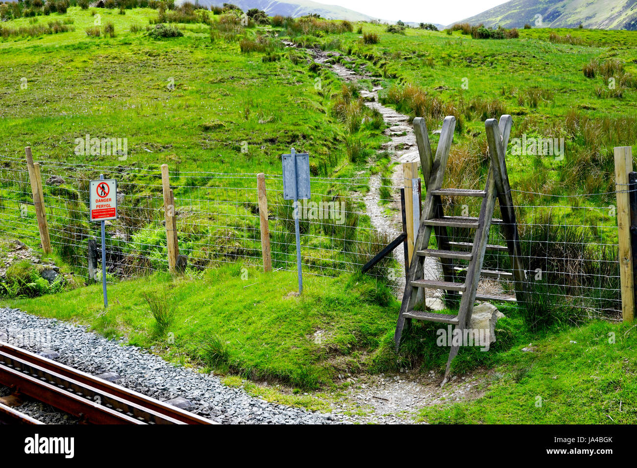 Snowdon mountain railway sign hi-res stock photography and images - Alamy