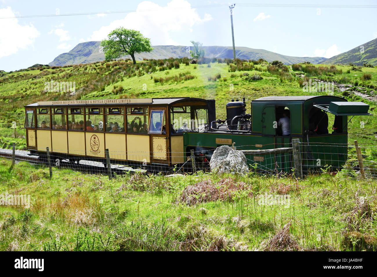 Steam Train on the Snowdon Mountain Railway, Gwynedd, North Wales, UK ...