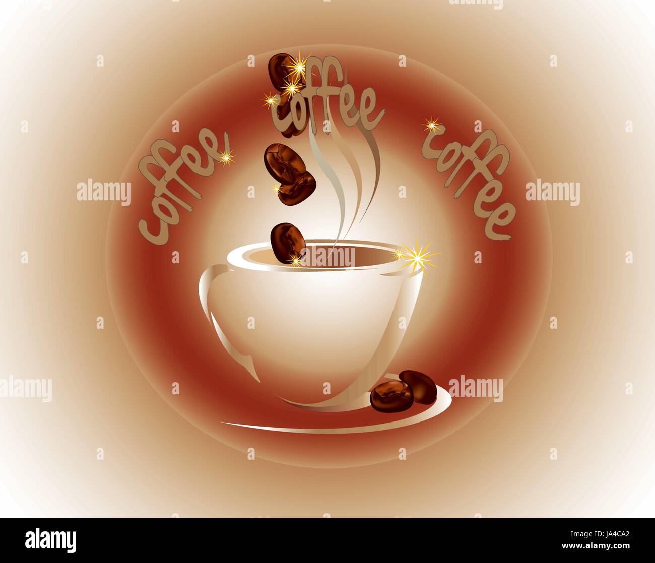 Roasted coffee ground on Stock Vector Images - Alamy