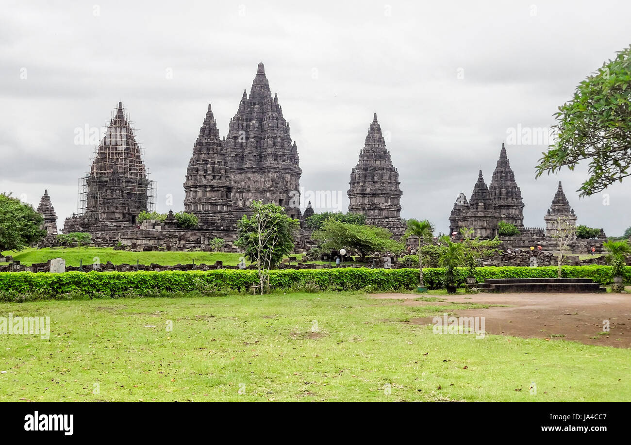 Hindu temple named Candi Prambanan located in Java, a island of ...