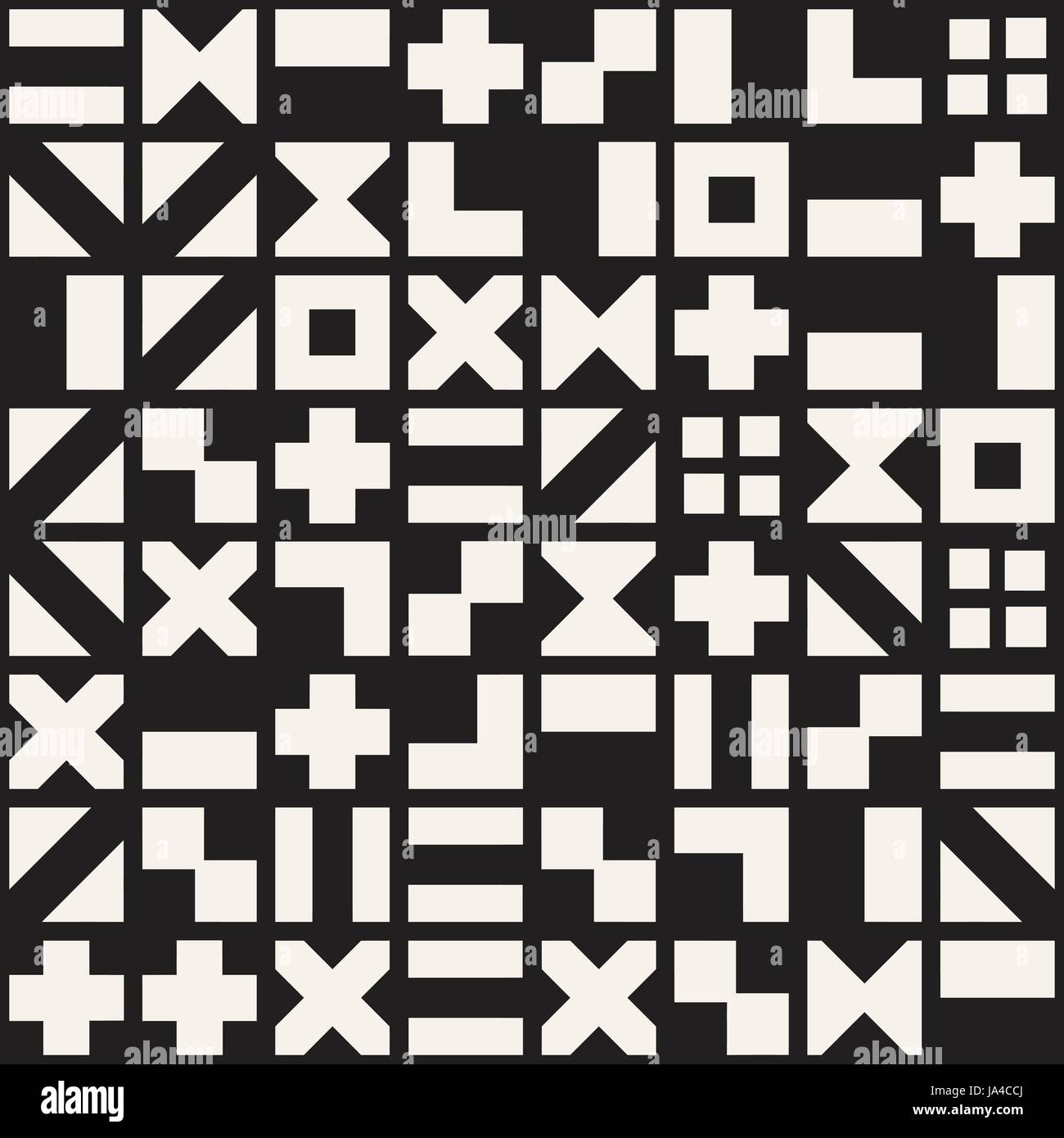 Vector random shapes seamless pattern. Modern stylish irregular texture ...