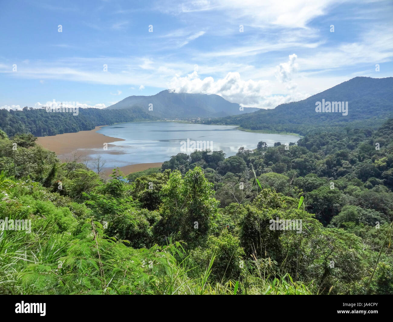 Lake Tamblingan, a caldera lake at Bali, a island of Indonesia Stock ...