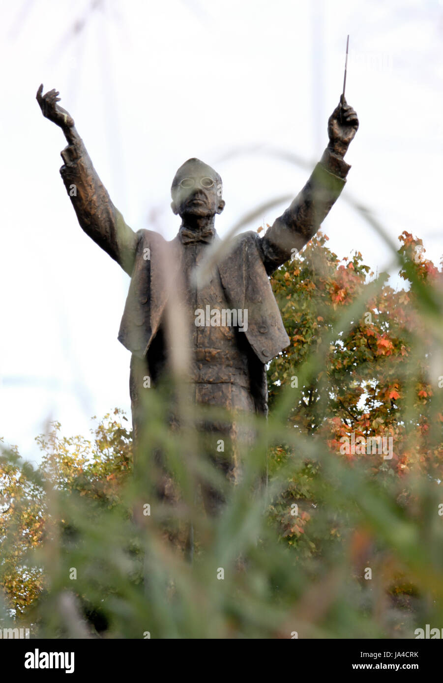 Statue of the composer Gustav Holst in Imperial Gardens Cheltenham ...