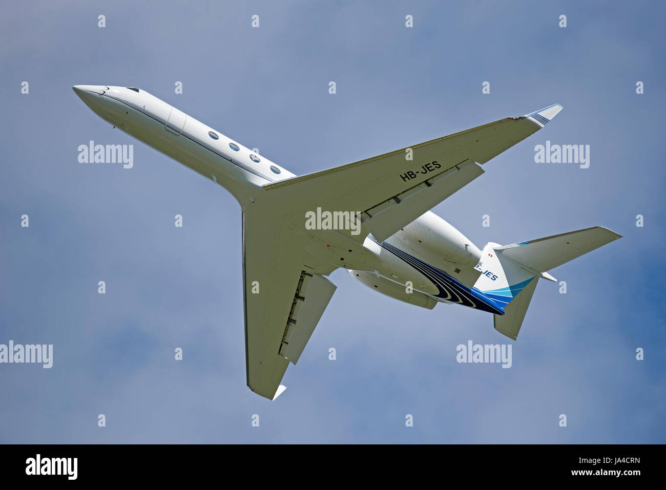 Gulfstream 5 long range private jet departing from inverness Dalcross ...