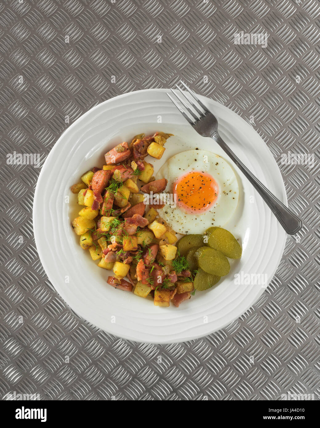 Pyttipanna. Swedish meat and potato hash. Sweden Food Stock Photo - Alamy