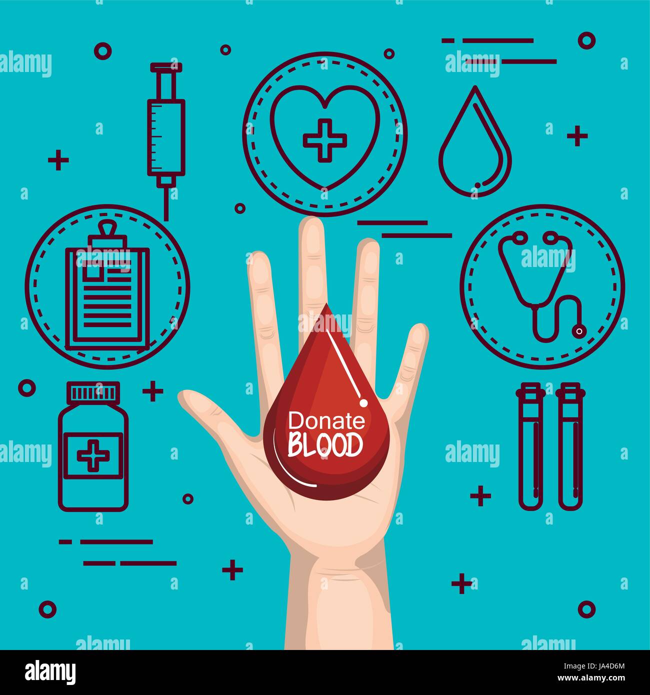 Donating blood design Stock Vector Image & Art - Alamy