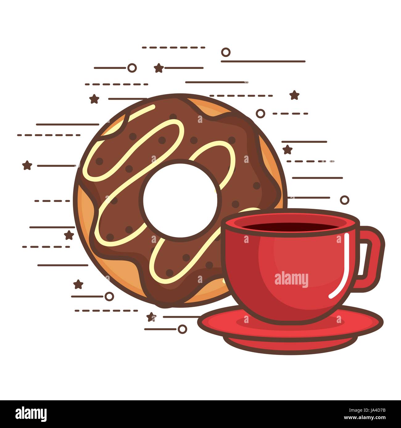 Chocolate donut glaze cup Stock Vector Images - Alamy