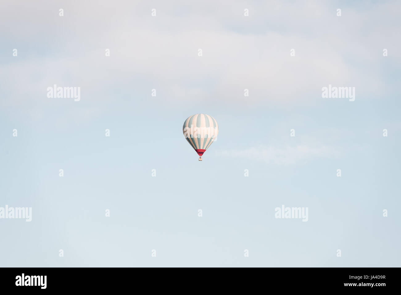 Alone balloon in the sky. Minimalistic scene. Located place: Cappadocia ...