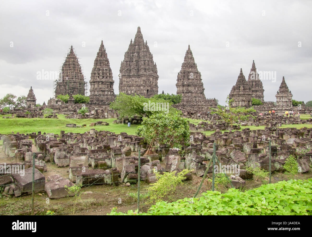 Hindu temple named Candi Prambanan located in Java, a island of ...