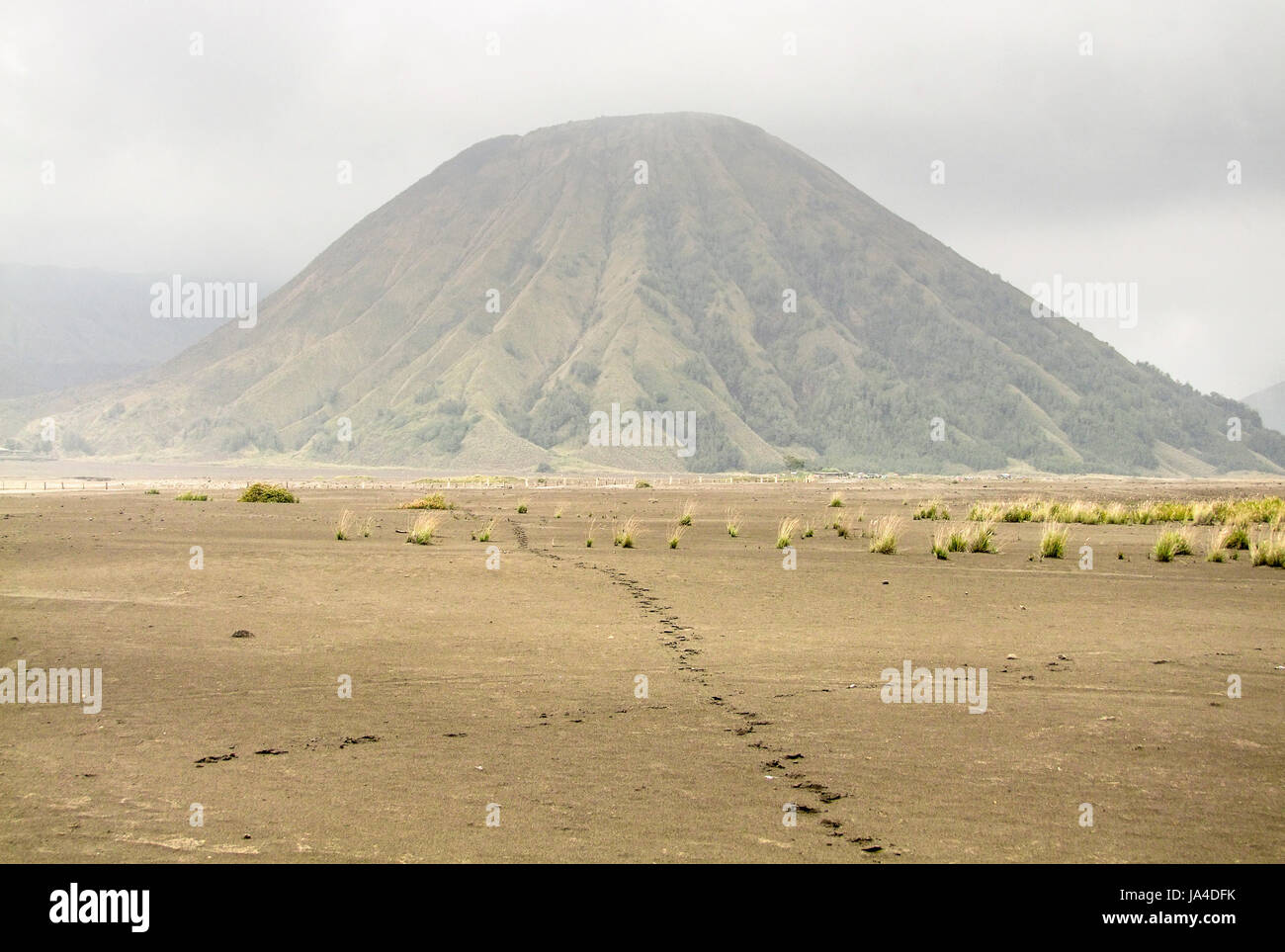 scenery around a volcano named Mount Bromo located in Java, a island of ...