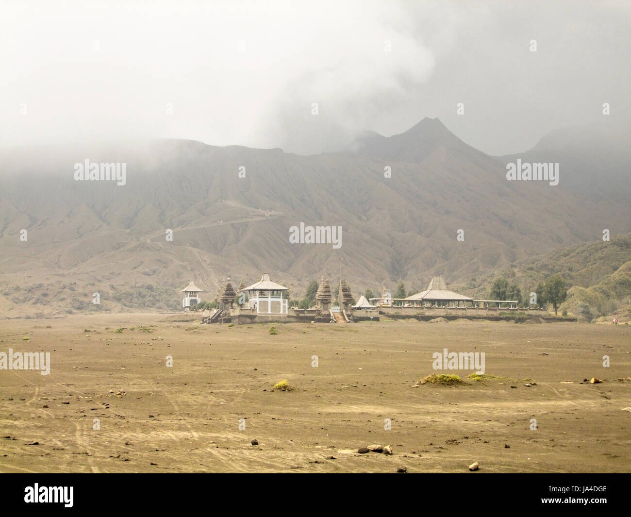 scenery around a volcano named Mount Bromo located in Java, a island of ...