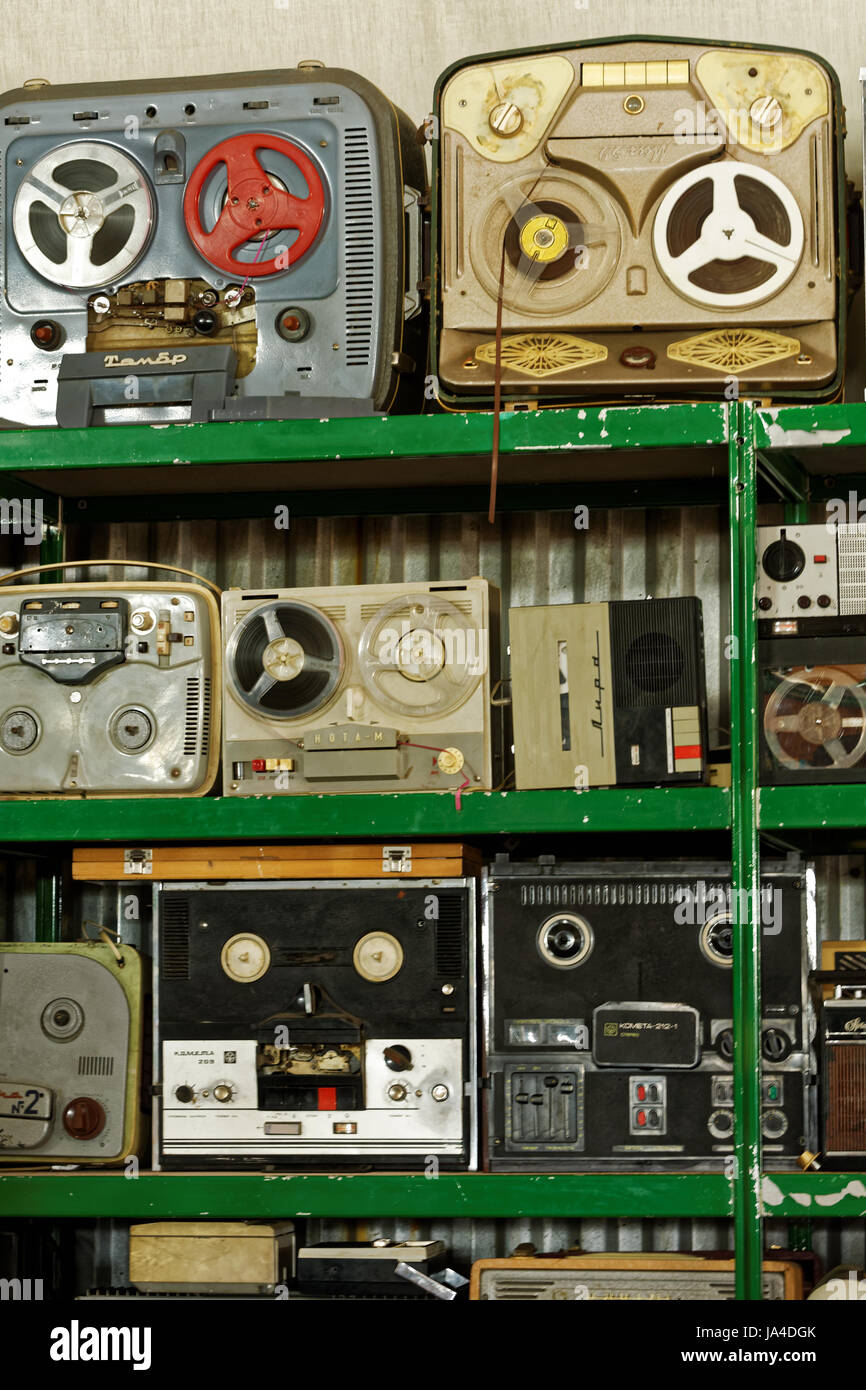 Old tape recorders hi-res stock photography and images - Alamy