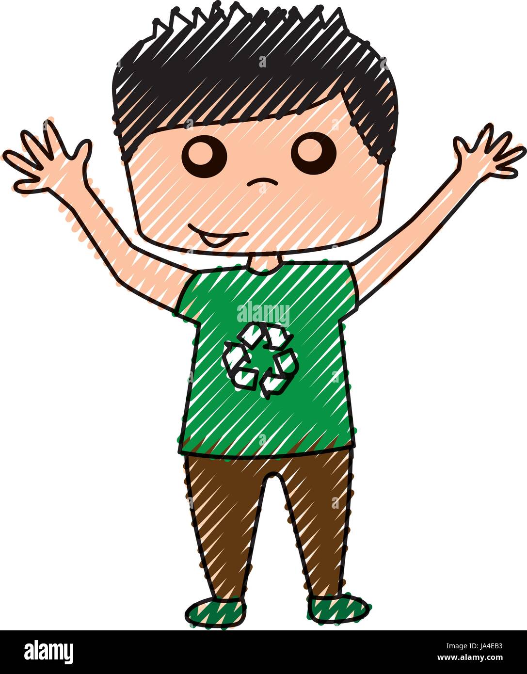 cute boy drawing icon Stock Vector Image & Art - Alamy