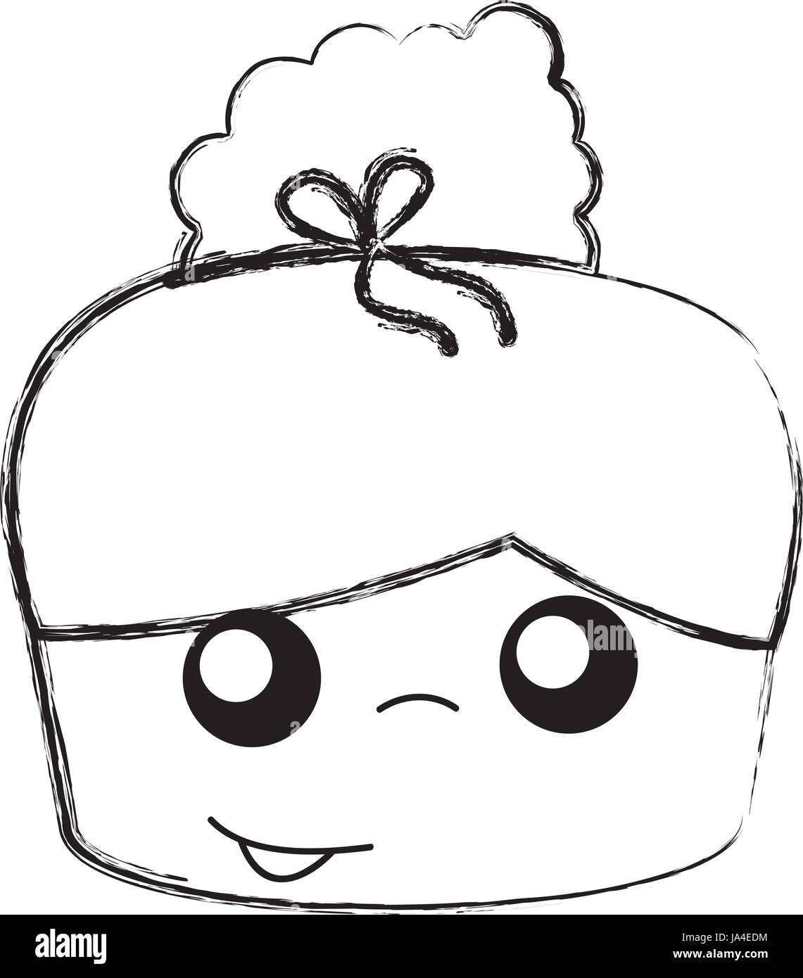 cute girl head drawing character Stock Vector Image & Art - Alamy