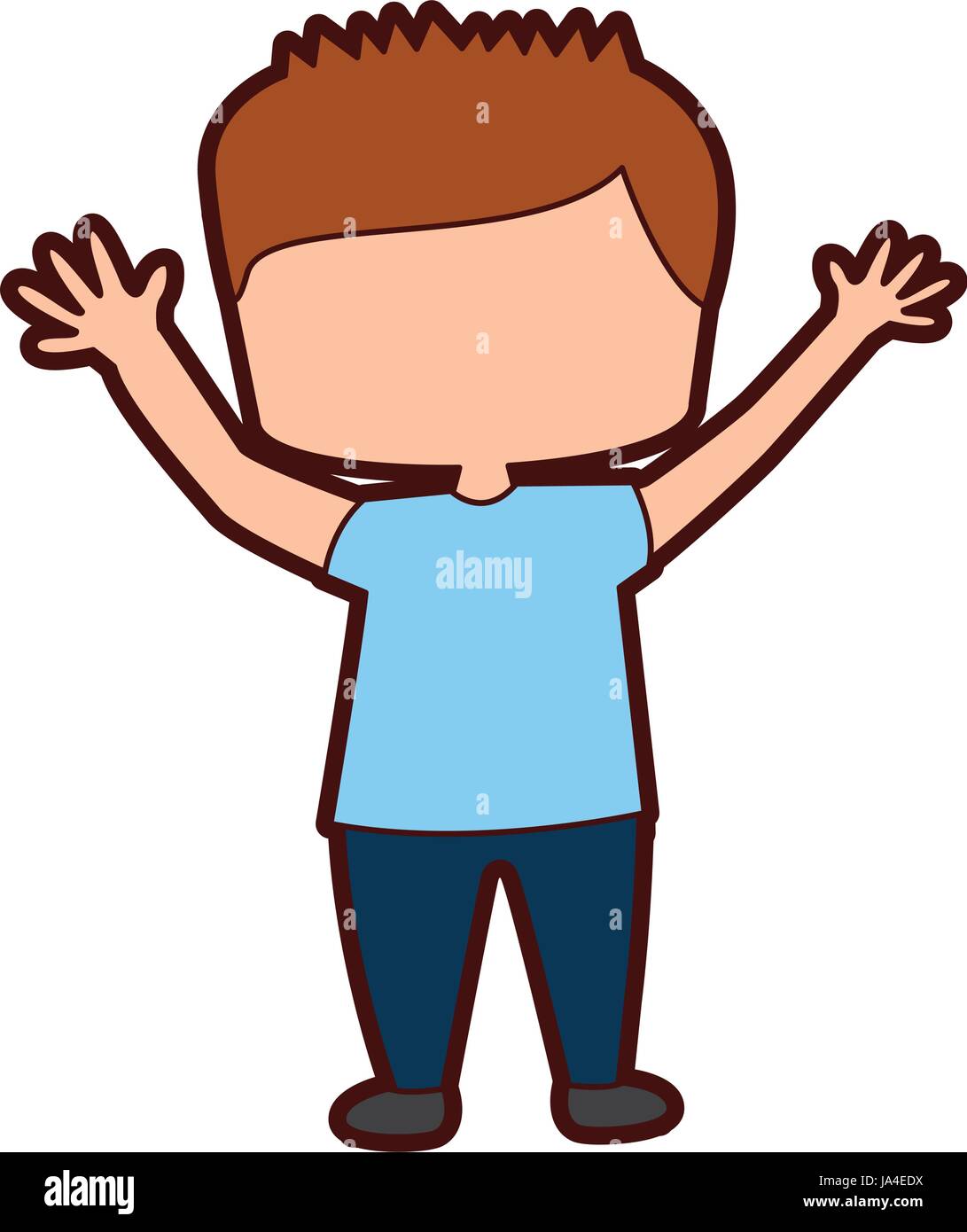 cute boy drawing icon Stock Vector Image & Art - Alamy