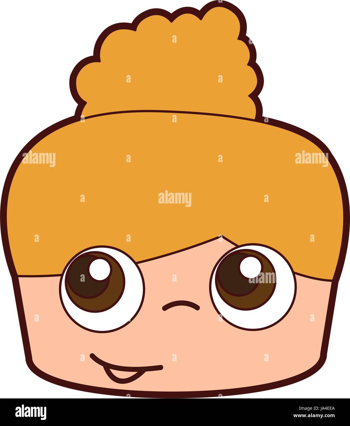 cute girl head drawing character Stock Vector Image & Art - Alamy