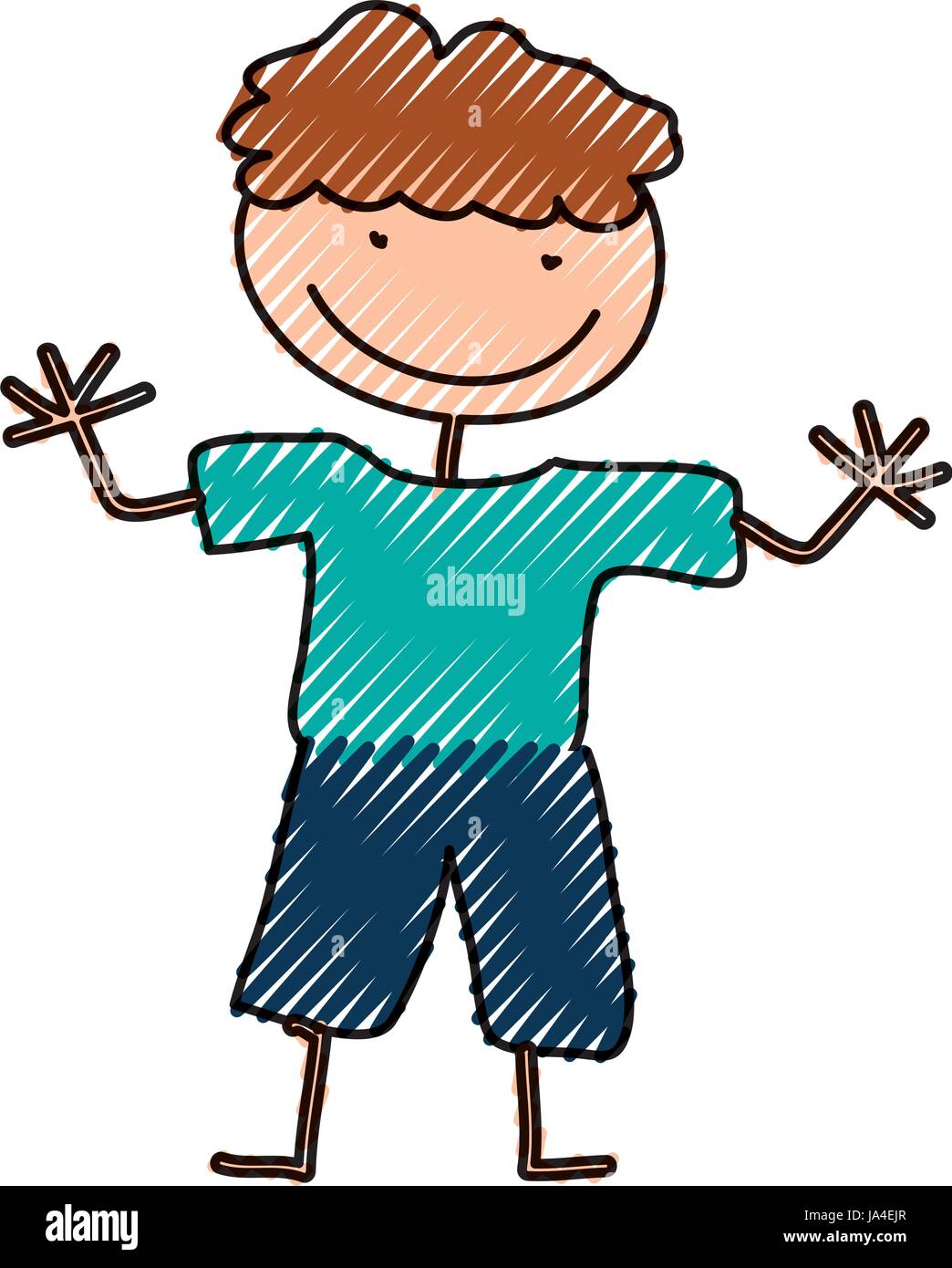 cute boy drawing icon Stock Vector Image & Art - Alamy