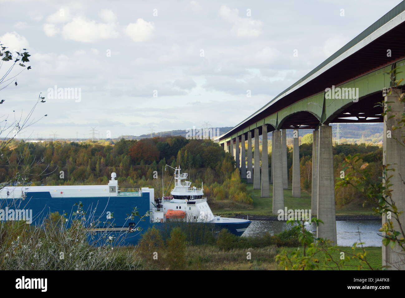 blue, traffic, transportation, concrete, motorway, highway, viaduct ...