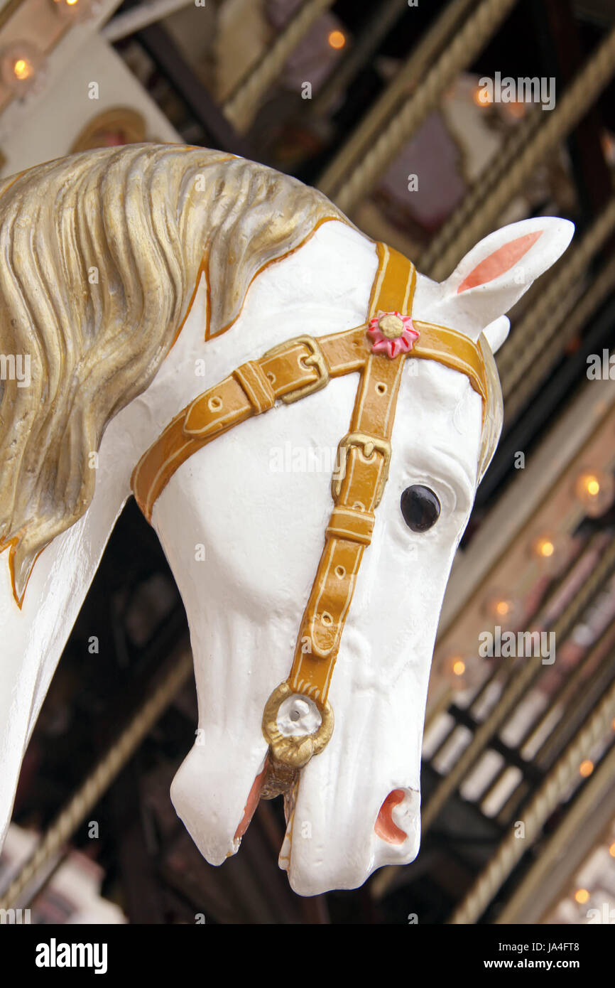 horse, carousel, neigh, historical, ride, horse, wood, parish fair ...