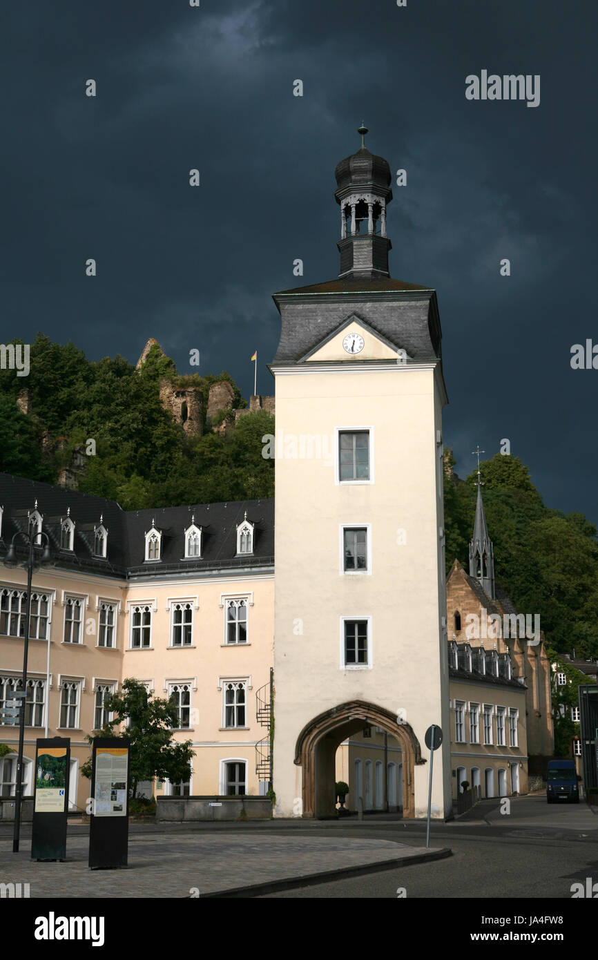 tower, historical, germany, german federal republic, ruin, facade Stock ...