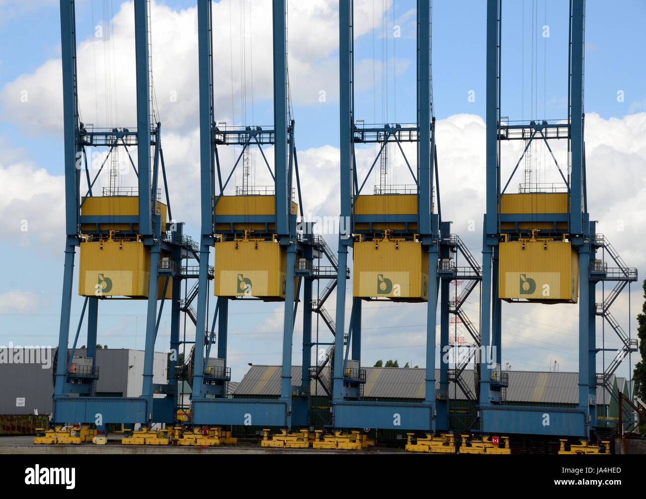 industrial, goal, passage, gate, archgway, gantry, lifting, crane ...