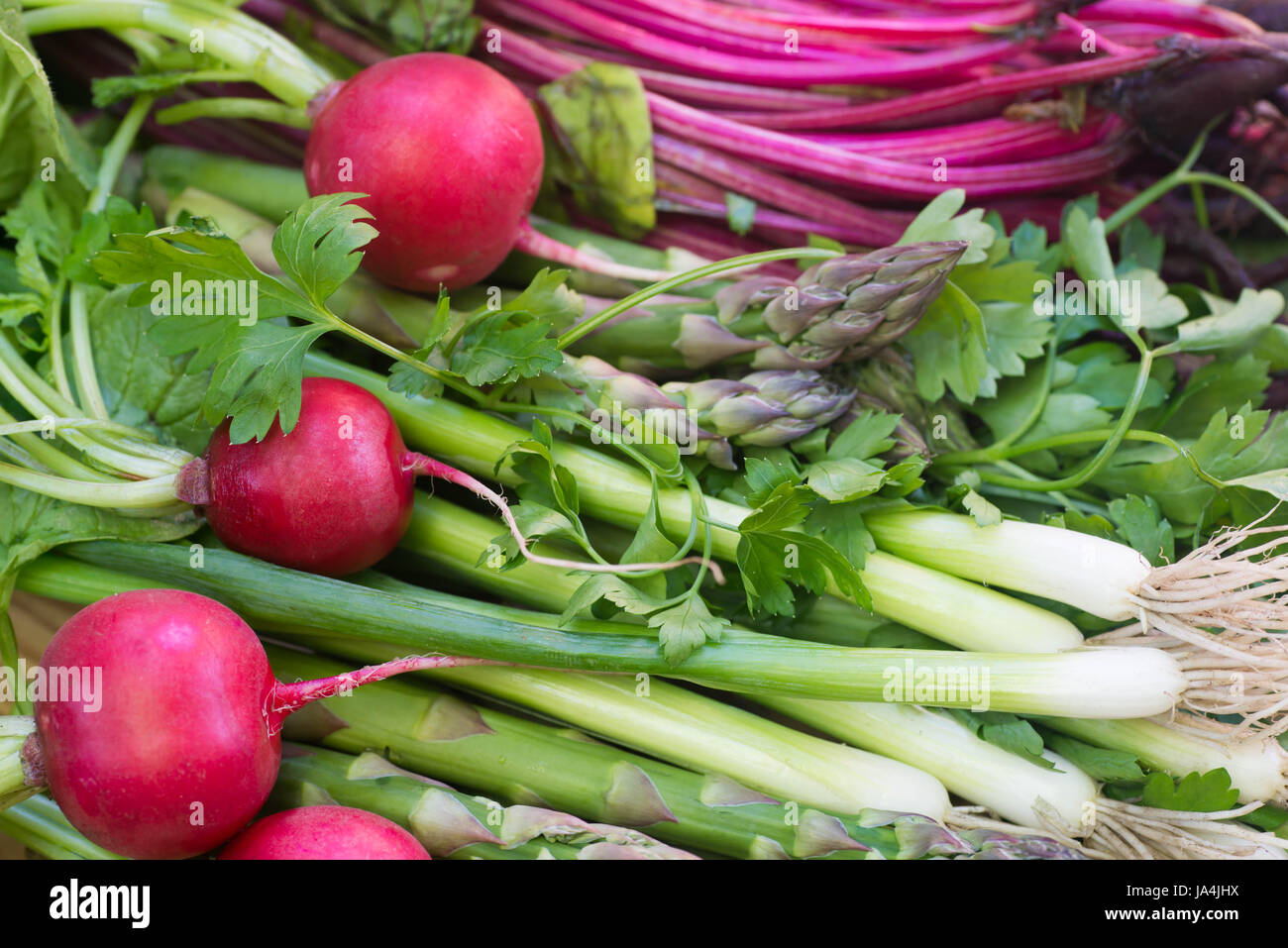 group of early spring vegetables Stock Photo - Alamy
