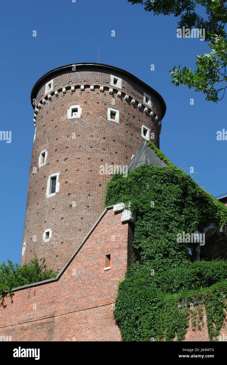 hill, poland, castle, royal, chateau, blue, tower, travel, historical ...
