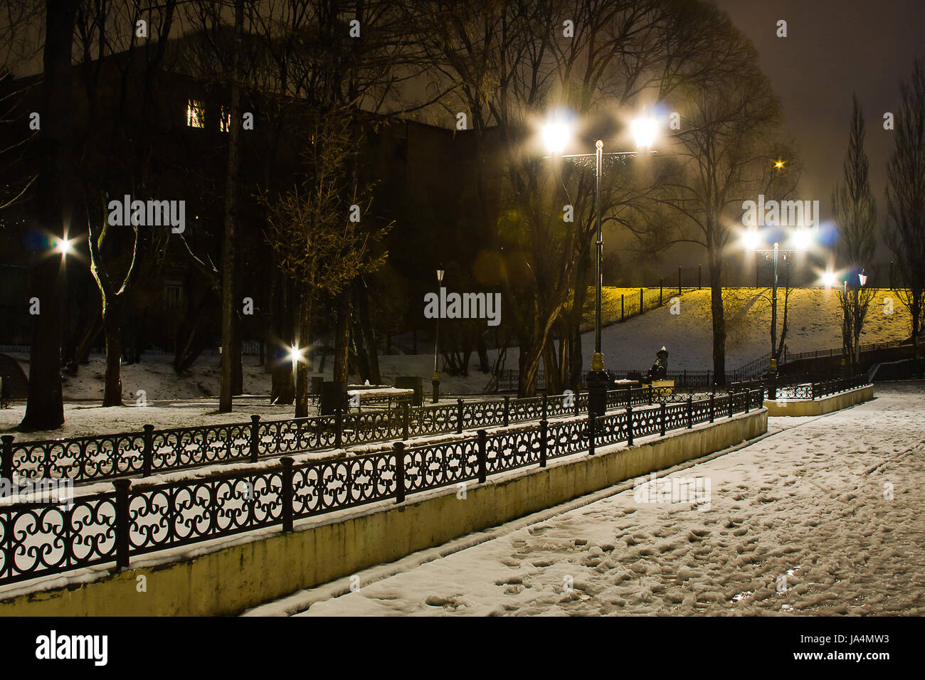 park, night landscape, city Perm, Russia Stock Photo - Alamy