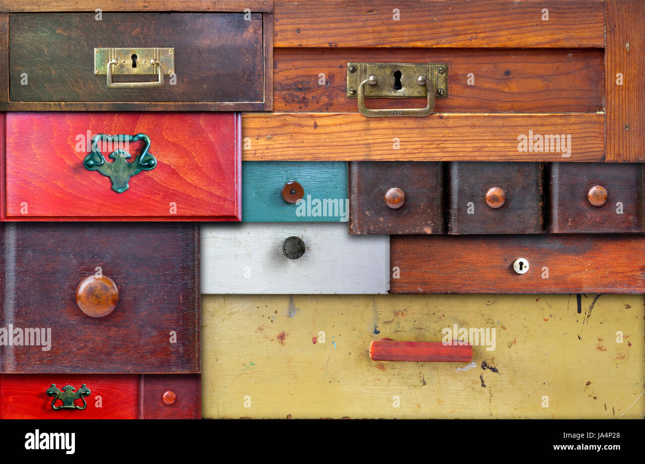 till, objects, household, furniture, wood, antique, drop, button, chest ...