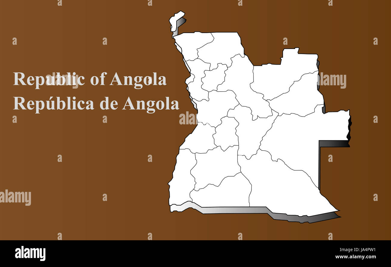 Angola map hi-res stock photography and images - Alamy
