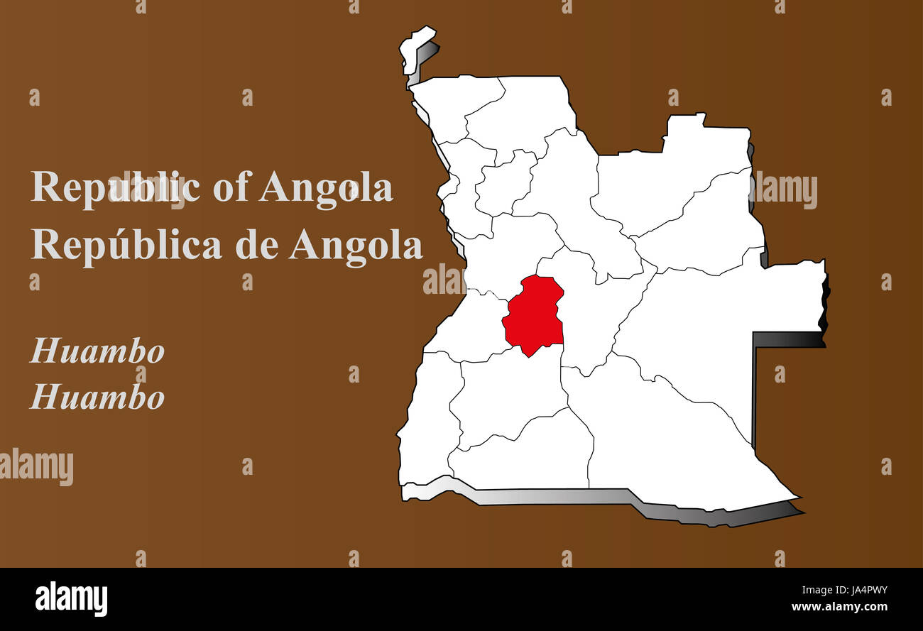 angola - huambo highlighted Stock Photo - Alamy