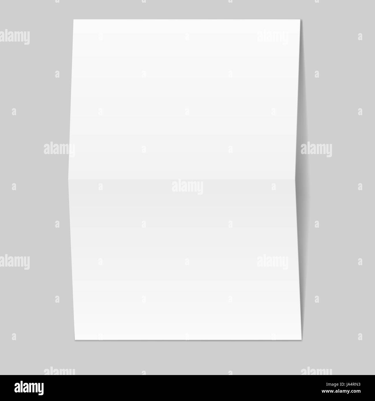 White blank paper card over grey background. Illustration for design ...