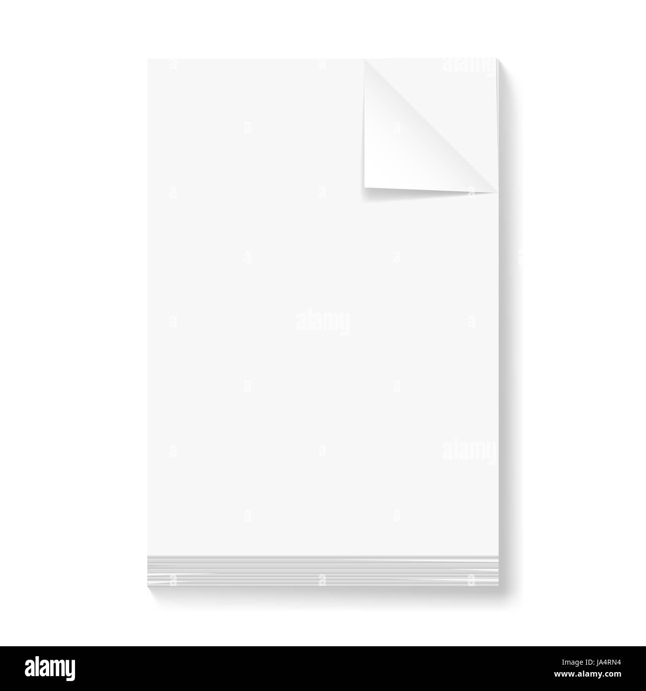 Stack of blank papers. Illustration on white background for design ...