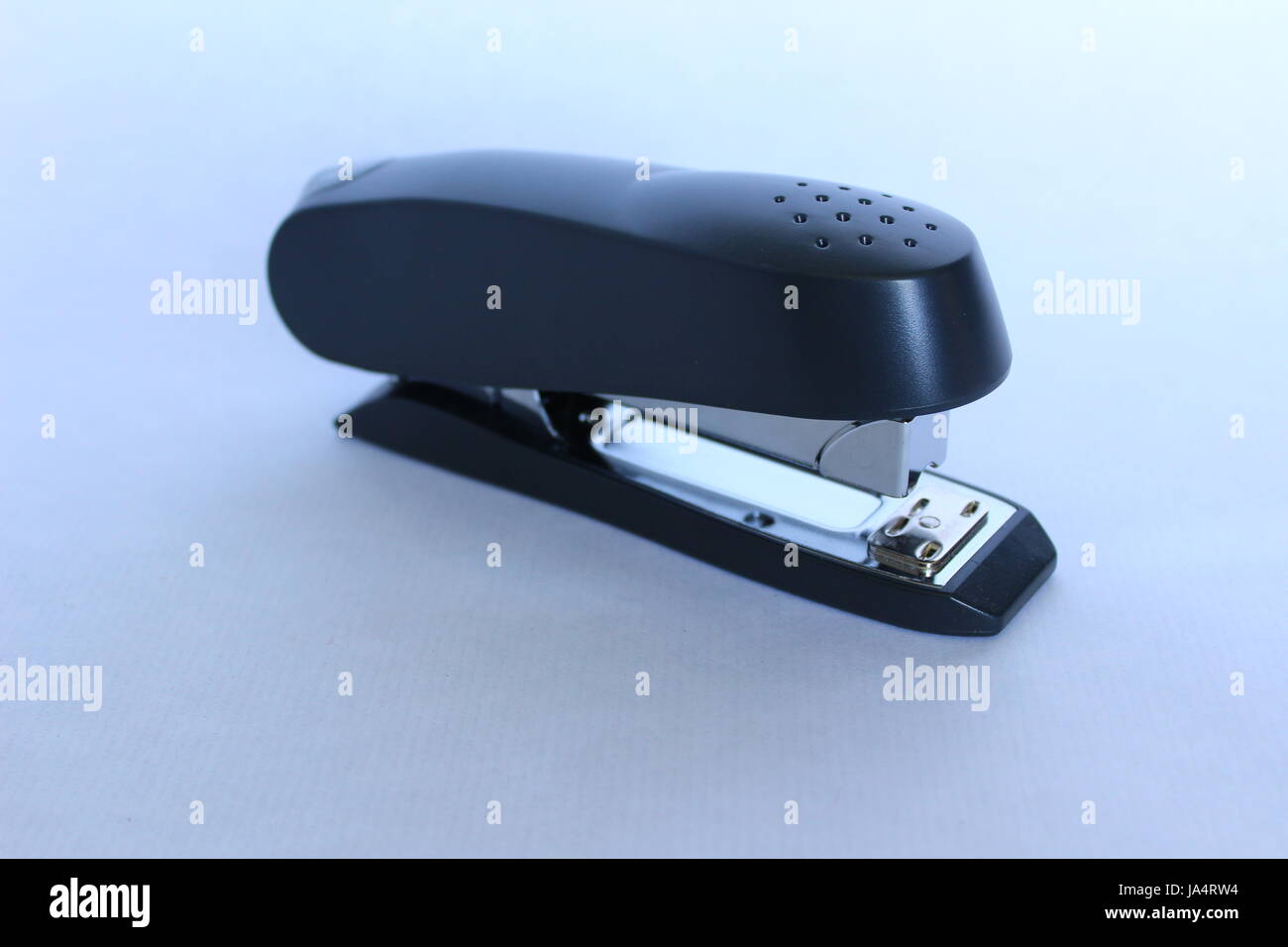A professional black office stapler on a white background Stock Photo ...